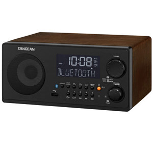 Sangean WR-22 FM-RDS (RBDS)/AM/USB/Bluetooth Digital Receiver, Walnut