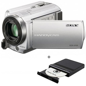 Sony DCR-SR68 Cmcrdr, Slvr w/Sony VRD-P1 SODCRSR68P1 - Adorama