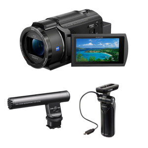 Sony FDR-AX43A UHD 4K Handycam Camcorder with Vlogger Accessories Kit