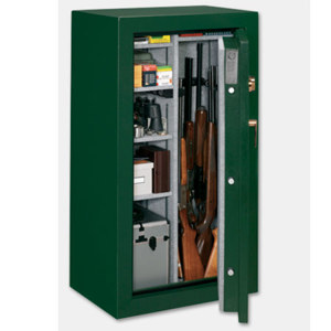 Stack-On 24 Gun Fire Rated Safe with Combination Lock, Matte Hunter Green