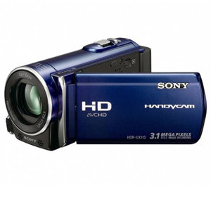 Sony HDRCX110 HD Handycam Camcorder, 2.7in LCD, Blue