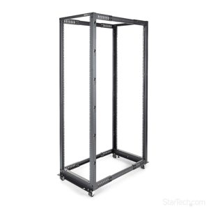 StarTech 42U Adjustable Depth Open Frame 4 Post Server Rack Cabinet ...