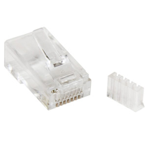 StarTech Cat 6 RJ45 Modular Plug for Solid Wire, 50 Pack, Clear ...