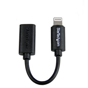 StarTech Micro USB to Apple 8-pin Lightning Connector Adapter, Black