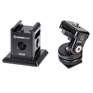 SunwayFoto CB-06 Cold Shoe Adapter and HB-02 Hot Shoe Tilt Head Kit CB ...
