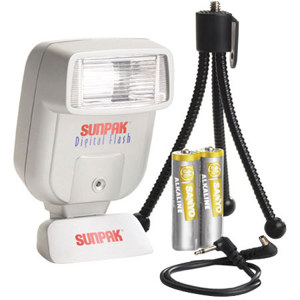Sunpak Digital Flash Kit, with Flash Stand, Batteries - Adorama