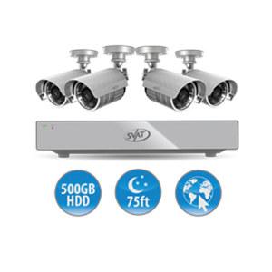 SVAT Electronics 8 Channel DVR 4 Outdoor Night Vision Security Cameras