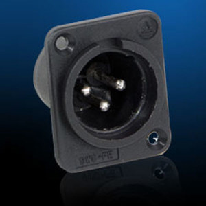 Switchcraft Plastic Panel Front Mount, Gold 3 Pin, Male XLR, 0.126 ...