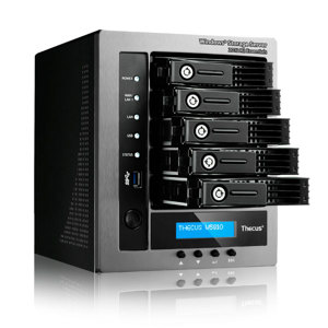 Thecus W5810 5-Bay SMB Tower NAS, Intel Celeron J1900 2GHz, 4GB RAM