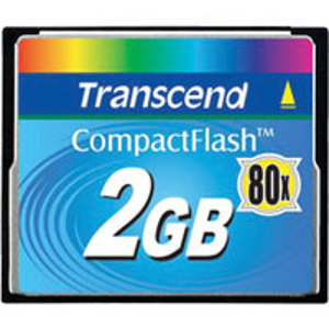 Transcend 2 GB, 80x High Speed Series, Compact Flash Memory Card. #TS2GCF80