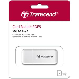 Transcend USB 3.0 Card Reader, White TSRDF5W - Adorama