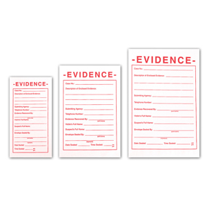 Tri-Tech Forensics 3.5x6.5" Small Evidence Envelopes, White, 100-Pack ...
