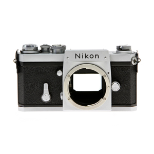 USED Nikon-F Manual Focus Camera Body SLR w/o Finder, Chrome
