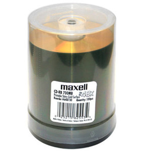 Maxell 700MB CD-R Write Once Gold Thermal Printable Recordable Compact ...