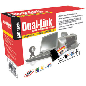ADS Tech Pyro Dual Link Card Bus Card for Mac & PC Notebooks with 1 ...