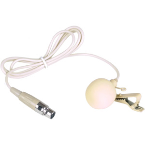 VocoPro Lapel Microphone for UBP, VHF-BP & Hybrid-BP/Digital-BP Mic, Beige