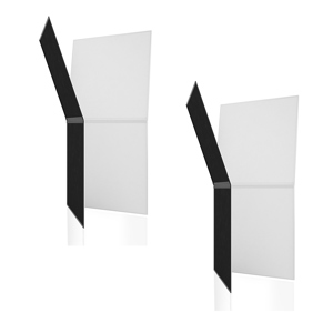 V-FLAT WORLD Foldable V-Flat 2.0, Black/White, 2-Pack 00120 K2