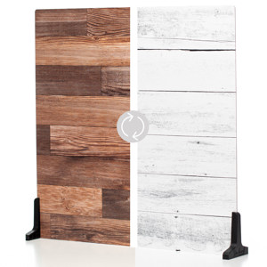 V-FLAT WORLD Duo Board - 24x24" Surface Board, Whitewash/Hickory Planks, OB