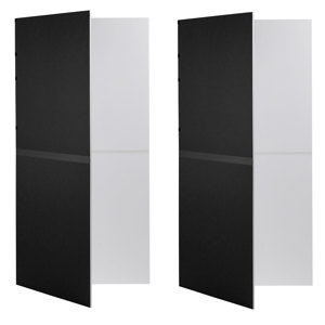 V-FLAT WORLD Foldable V-Flat, Set of 2, Black/White - Adorama