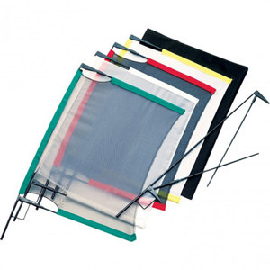 Used Westcott Fast Flags 18" x 24" Kit with Frames, Fabrics and Storage Bag