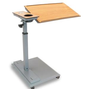 WiseLift WLT400 Swivel Overbed Table with USB Ports and Drink Holder