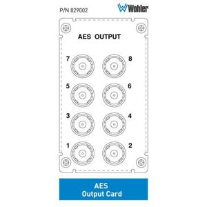 Wohler 8 Pair (16CH) AES Audio Output Module for AMP2-16V Series ...