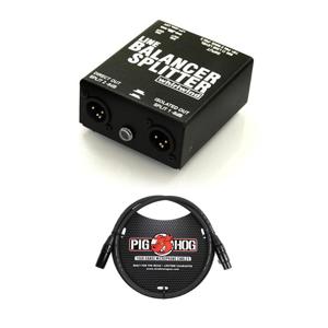 Whirlwind LBS 1x2 Line Balancer and Splitter With 3' 8mm XLR Microphone ...