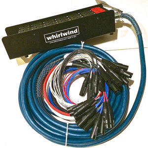 Whirlwind 150' Box to Fan 10 1/4" TRS Medusa Snake Cable, 32 XLR Inputs ...