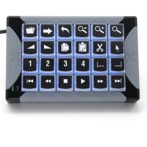 X-Keys XK-24 24-Key USB KVM Keypad, Blue and Red Backlighting XK-0994 ...
