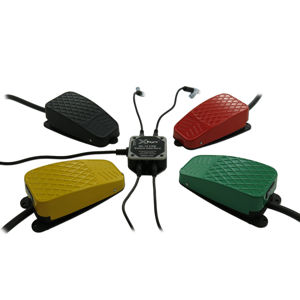 X-Keys USB 12-Switch Interface, Black/Red/Green/Yellow Commercial Foot ...