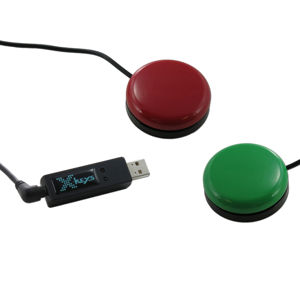 X-Keys USB Three-Switch Interface with Red and Green Orby Switches XK ...