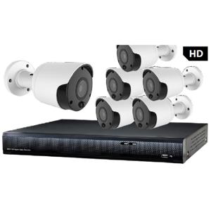 Alibi HB2 5MP 6-Bullet Camera 65' IR HD Security Kit, 8-Channel DVR and ...