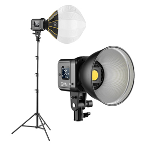 GVM SD80D 80W Bi-Color LED Video Light, w/20" Lantern Softbox & 9.5' Stand