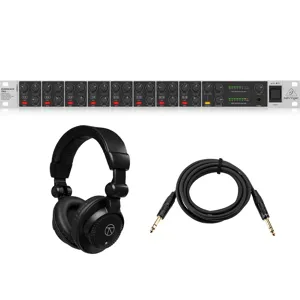Behringer Eurorack Pro RX1602 V2 16-In Rackmount Mixer, with TAPH100 ...