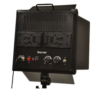Bescor LED-1200 Bi Color Studio Lighting System with DC Power Kit LED-1200K