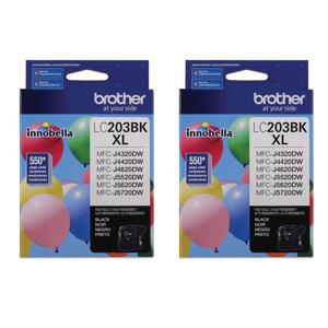 Brother 2 Pack LC203 Innobella High Yield XL Series Black Ink Cartridge ...