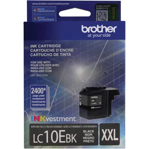 Brother LC10E INKvestment Super High-Yield Ink Cartridge, 2400 Pages, Black