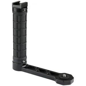 CAMVATE Universal L-Shaped Rubber Handle with Cold Shoe Mount, Black C1942