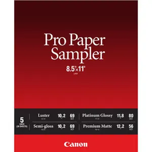 Canon Pro Paper Sampler Pack 8.5 x 11" - Total 20 Sheets 8657B012
