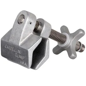 Cardellini 2M Clamp with 2" Microphone Mount End Jaw Configuration