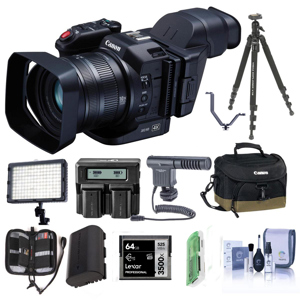 Canon XC10 4K Professional Camcorder - Bundle With Video Case 62GB CFAST Card, Spare Battery ...