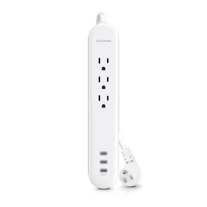 CyberPower P304UC3 3-Outlet Home/Office Surge Protector with 3x USB-C ...