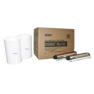 Used DNP DS80 8x10" Dyesub Printer Media Kit, 260 Glossy Prints DS808X10