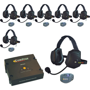 Eartec COMSTAR XT 7-User Wireless Intercom System, 7x XTreme Headsets ...