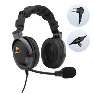 Eartec ProLine Double-Ear Headset with Inline PTT & 2-Pin Motorola Plug ...