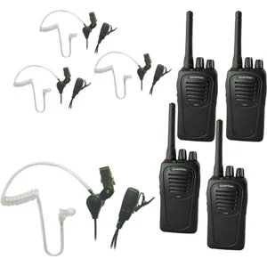 Eartec SC-1000 4-User Two-Way Radio System with 4x SST PTT Lapel Mic ...