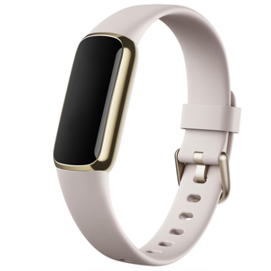 Fitbit Luxe Fitness & Wellness Smartwatch, Lunar White/Soft Gold ...