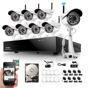 Funlux 8-Channel 720p NVR System with 2TB HDD, Includes 8x Bullet ...