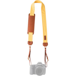 FOTOstrap The Golden, Camera Strap, Gold Canvas Fabric/Genuine Leather