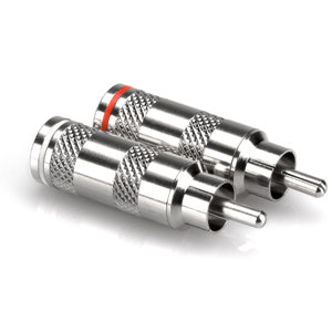Hosa Technology Hosa Color-Coded RCA Male Connectors, 2 Pieces RCA-025